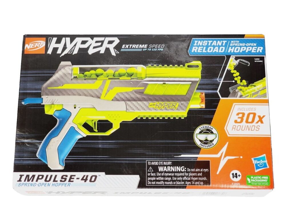 Nerf Hyper Impulse 40 Blaster With 30 Rounds Spring Open Instant Reload